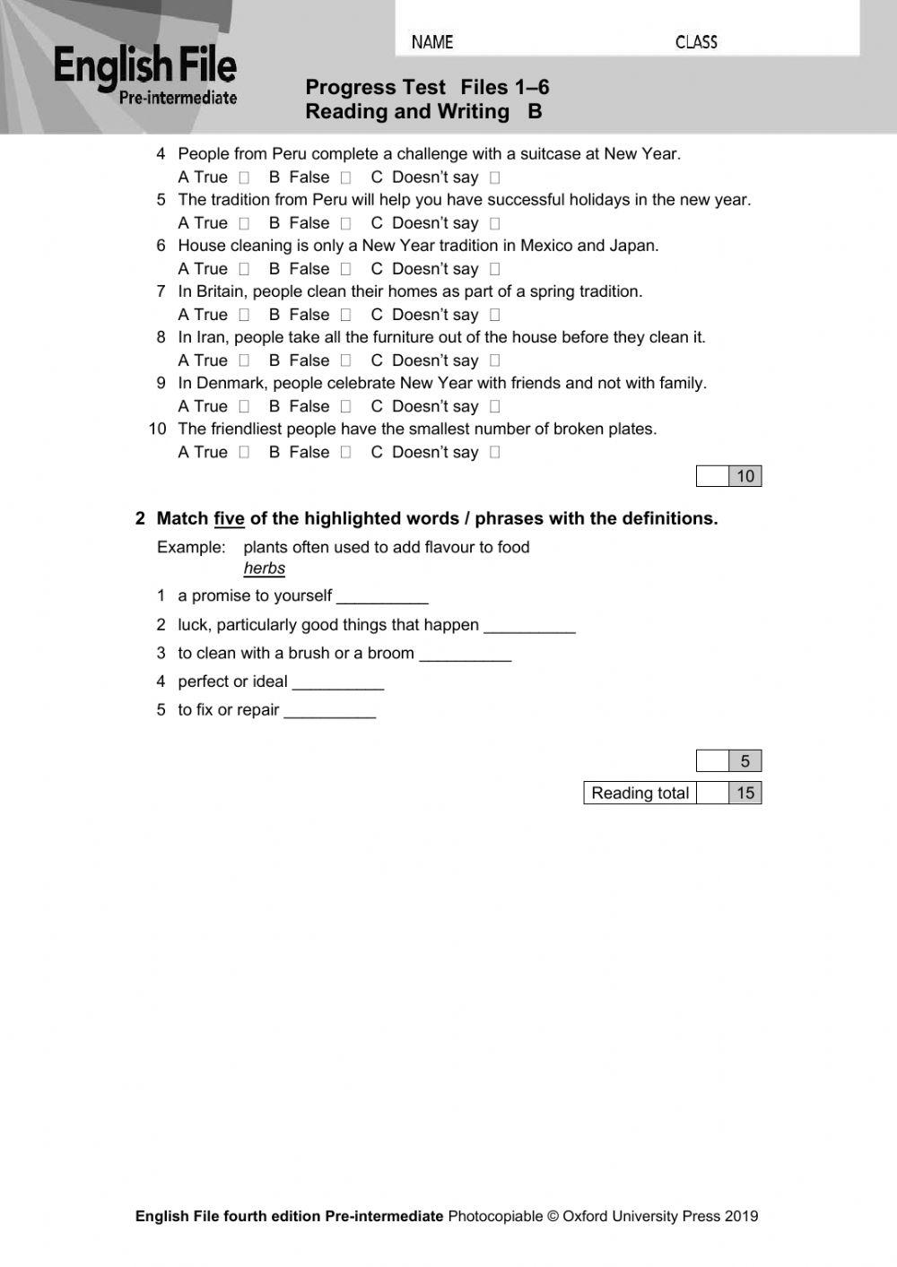 Pre-Intermediat… | Free Interactive Worksheets | 5828404