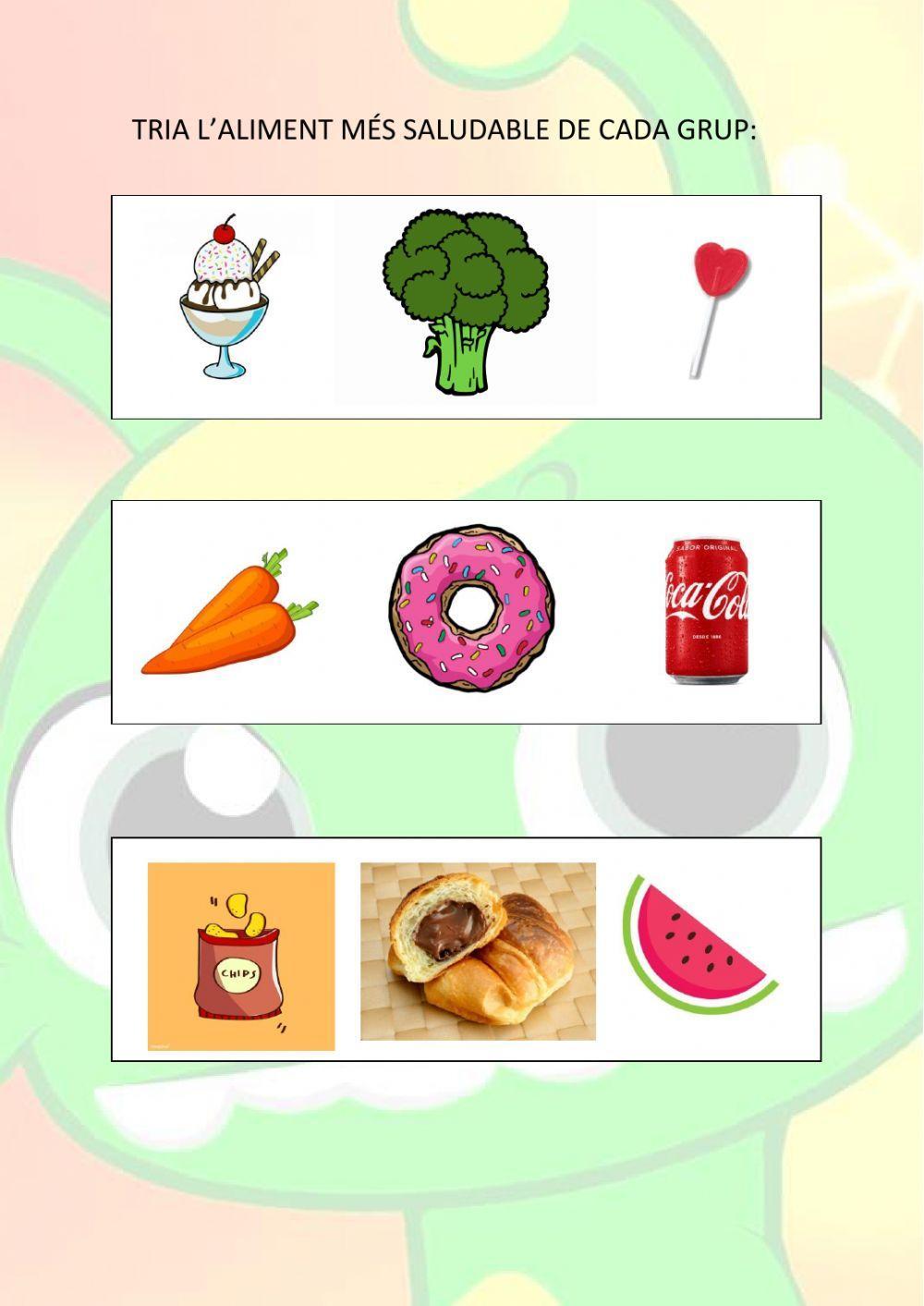 Alimentació saludable- Groovy el marcià (preguntes) worksheet | Live ...