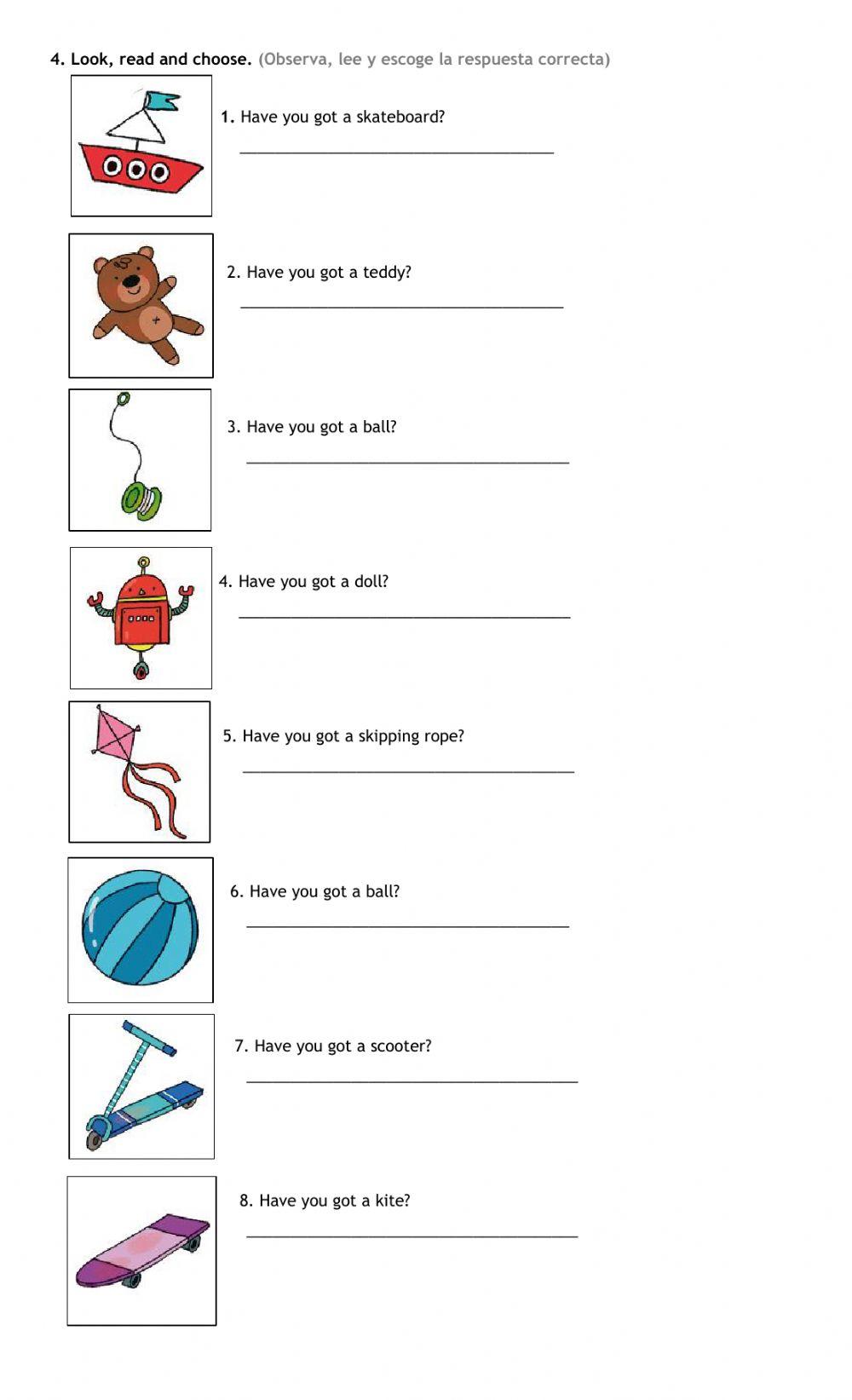 Toys online exercise for 1sT GRADE | Live Worksheets