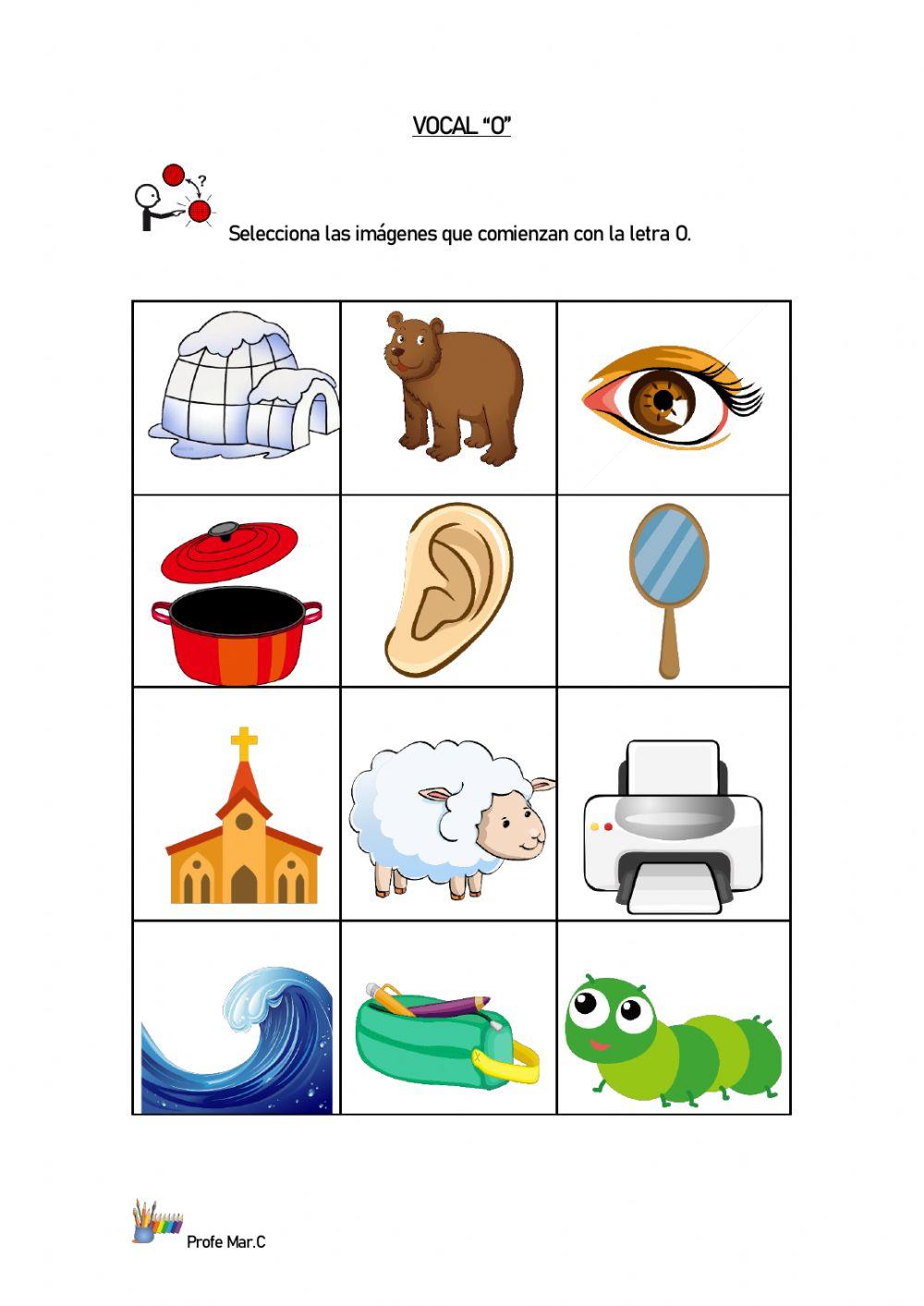 Vocal O online pdf worksheet | Live Worksheets