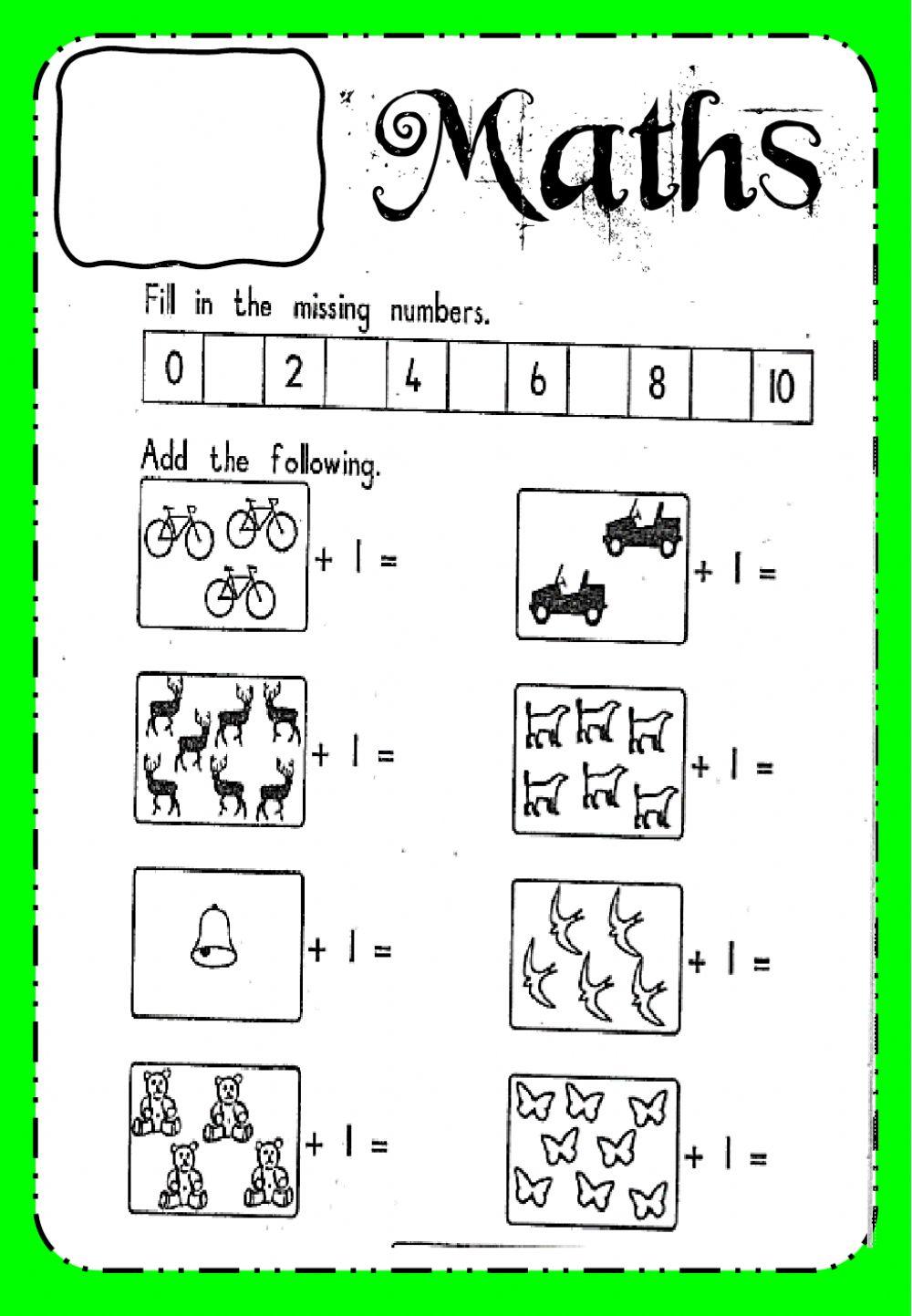 Mathematics worksheet for Grade1 | Live Worksheets