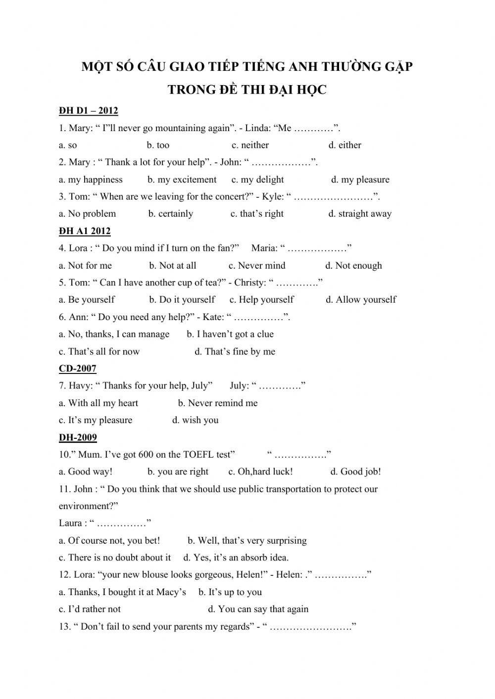 Conversational sentences worksheet | Live Worksheets