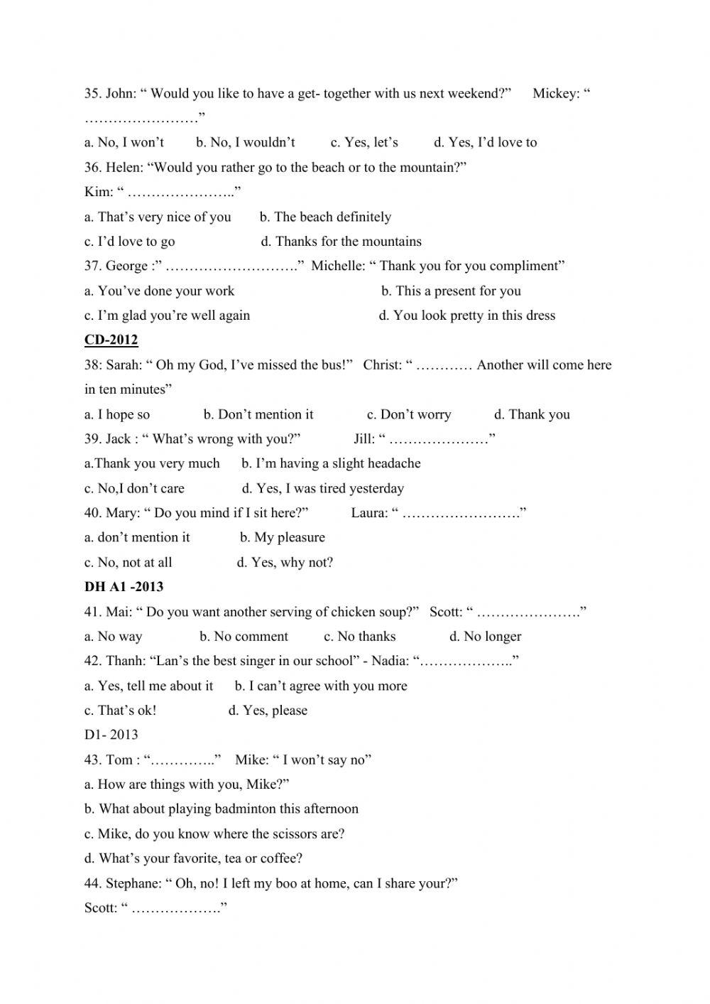 Conversational sentences worksheet | Live Worksheets