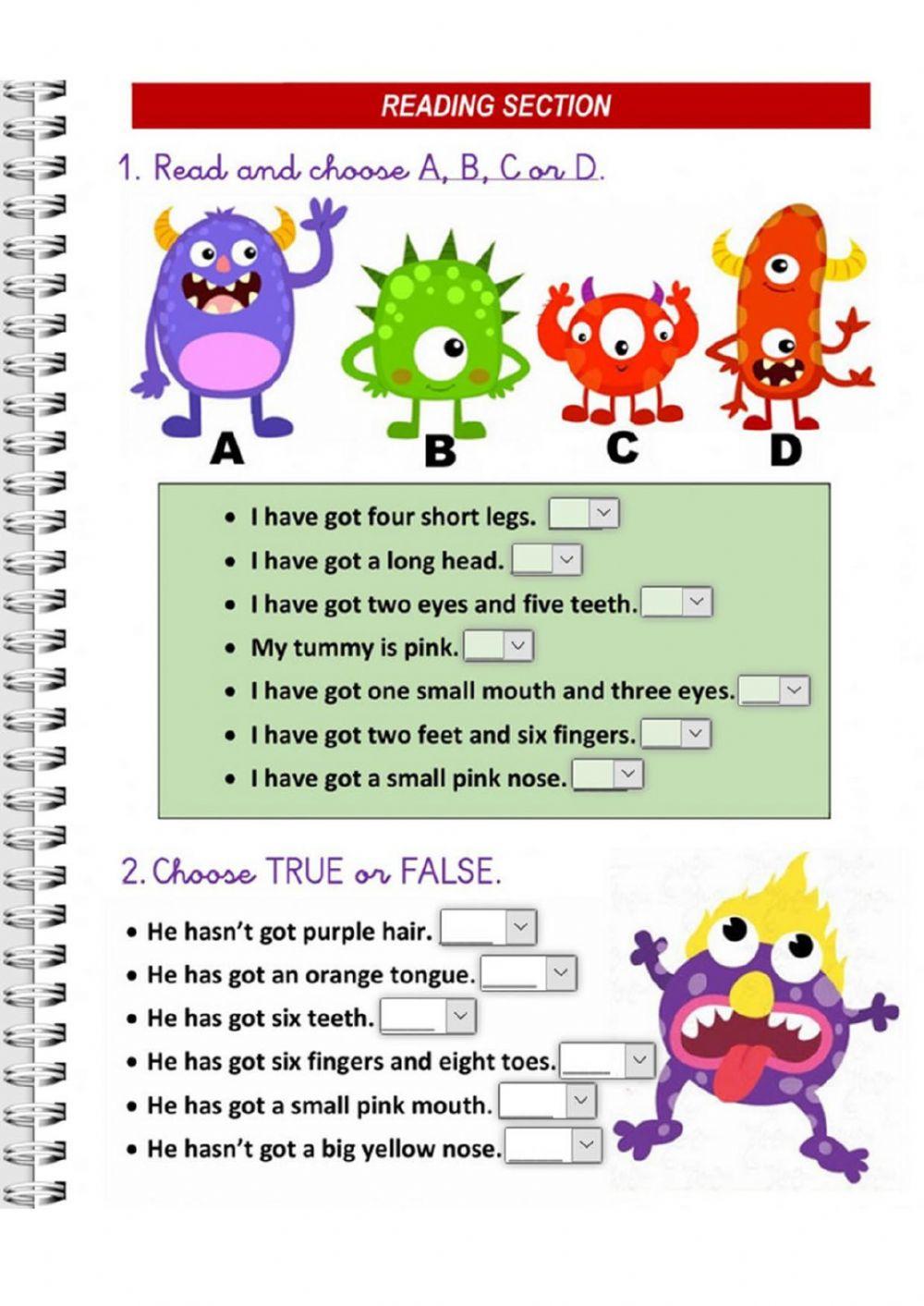 Reading have got | Free Interactive Worksheets | 5831084