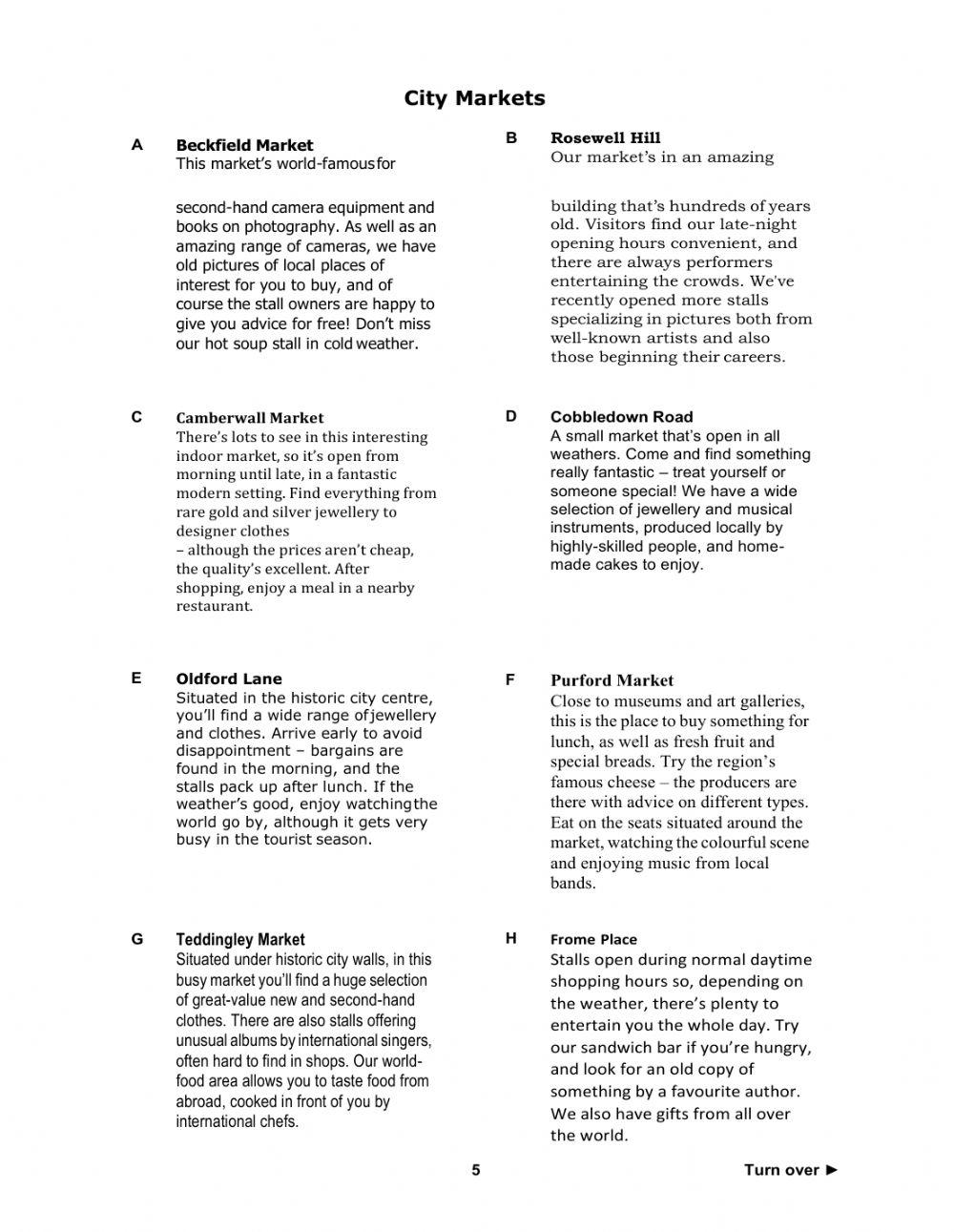 B1 READING PART… | Free Interactive Worksheets | 5831316