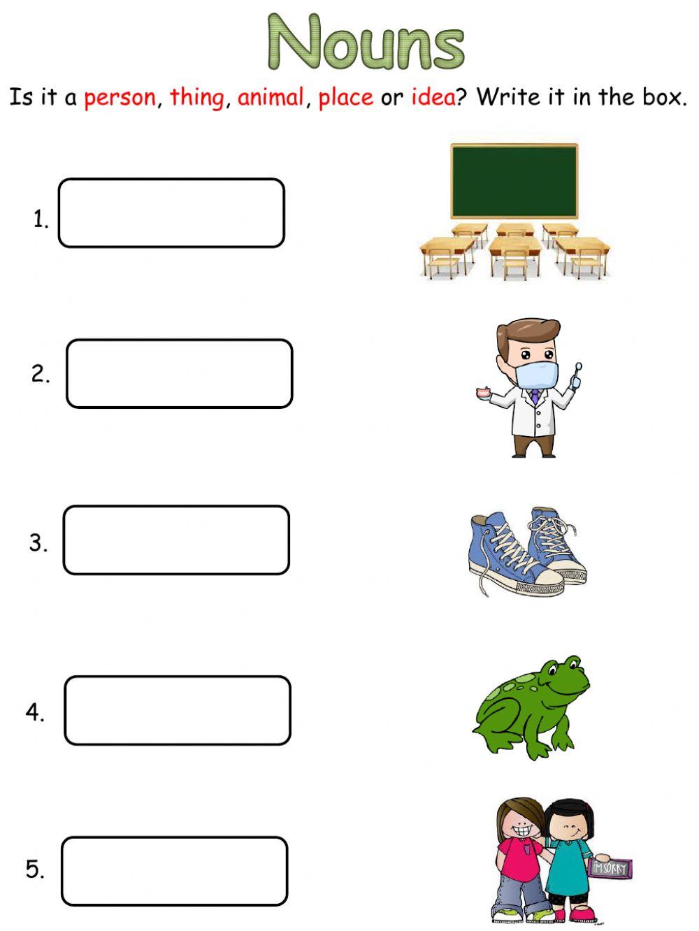 Nouns free online exercise | Live Worksheets