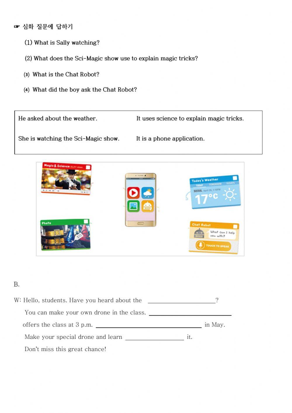 Lesson 3 I wonder why, I wonder how-listen - speak 1 online exercise ...