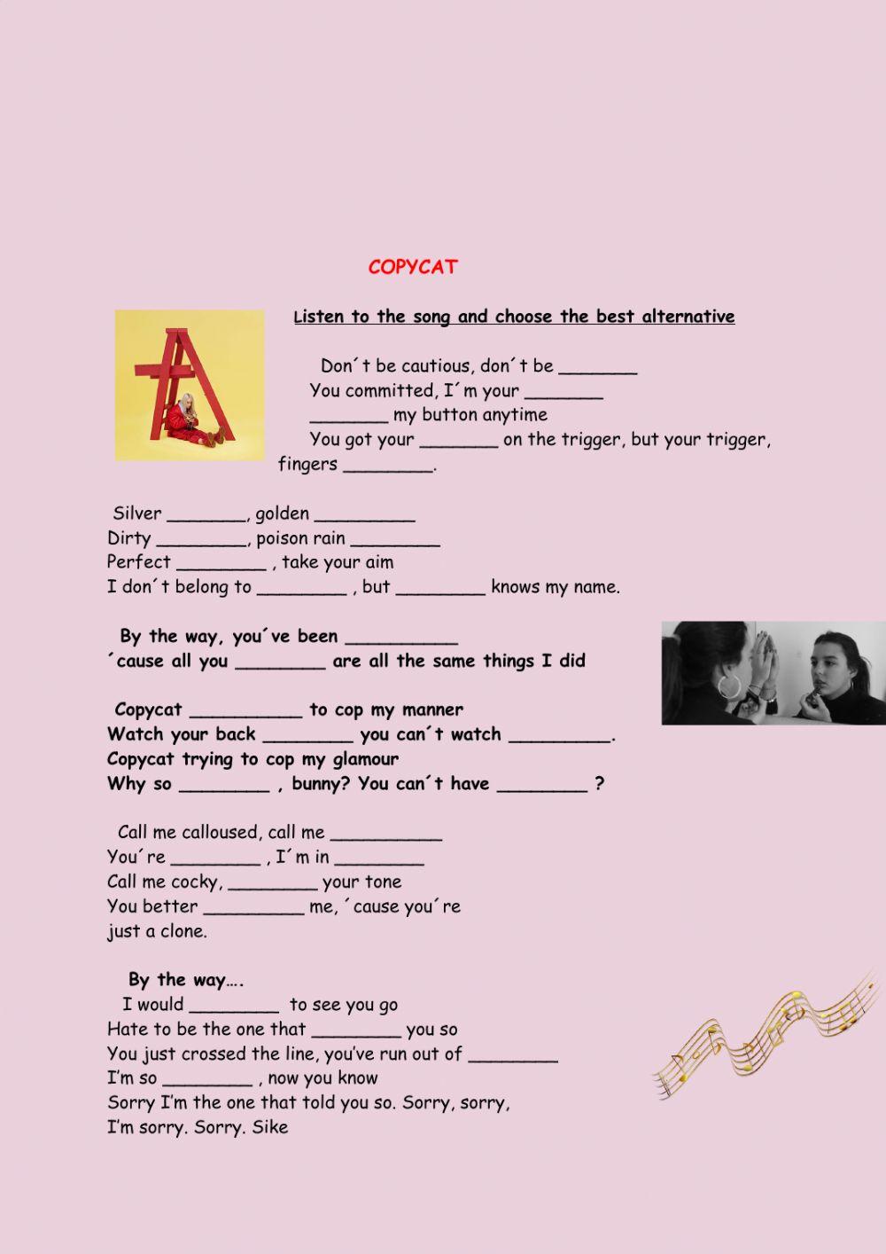 Copy Cat 276705 | roelizalde | LiveWorksheets