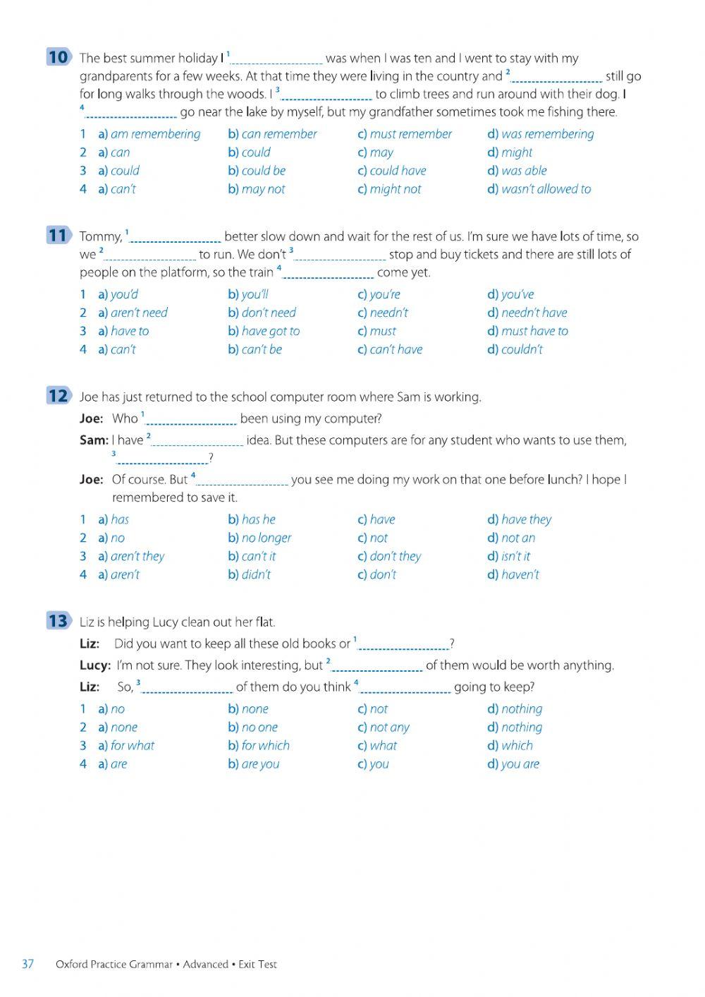 C1 FINAL GRAMMAR TEST online exercise for | Live Worksheets