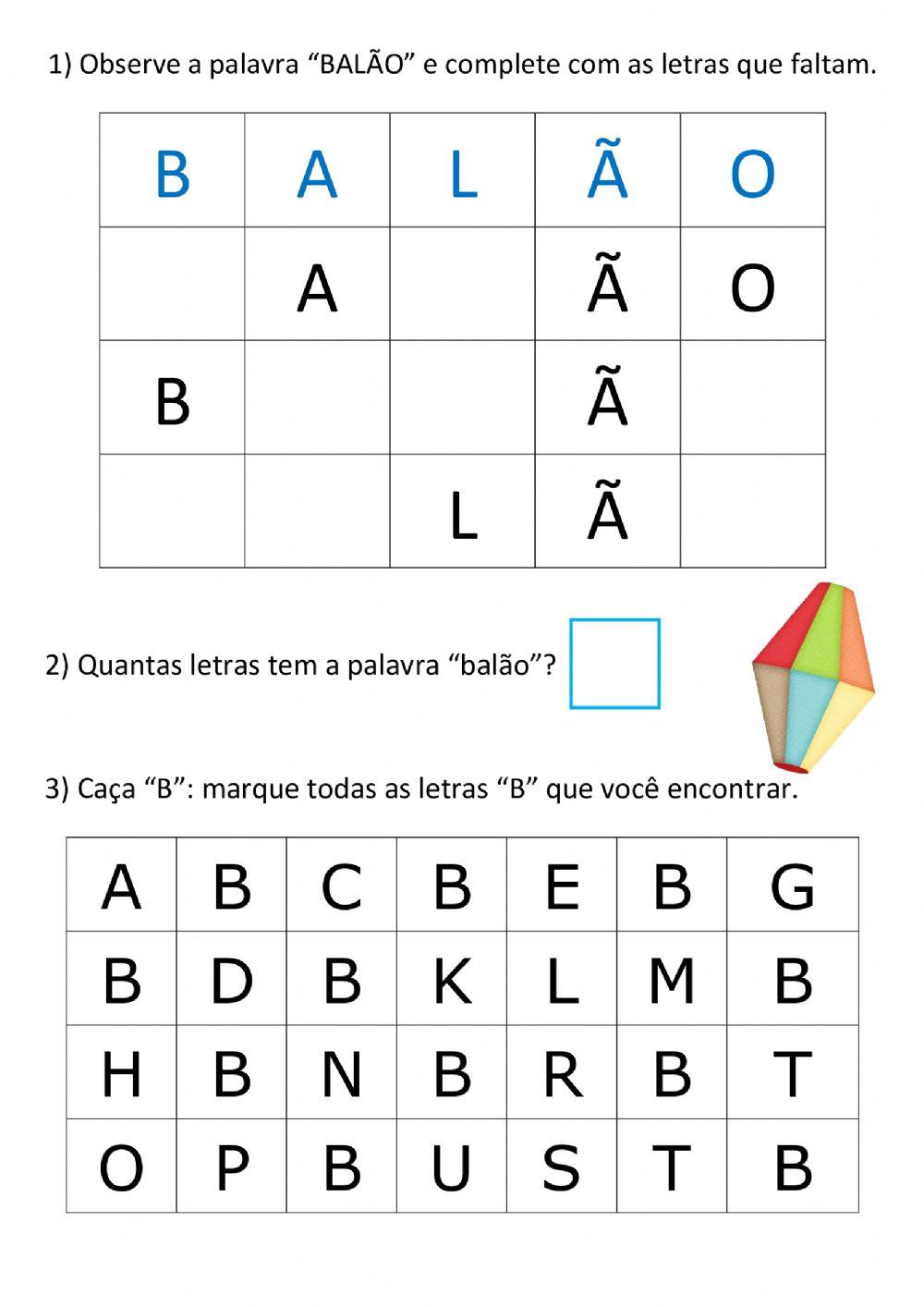 Letra -b- worksheet | Live Worksheets