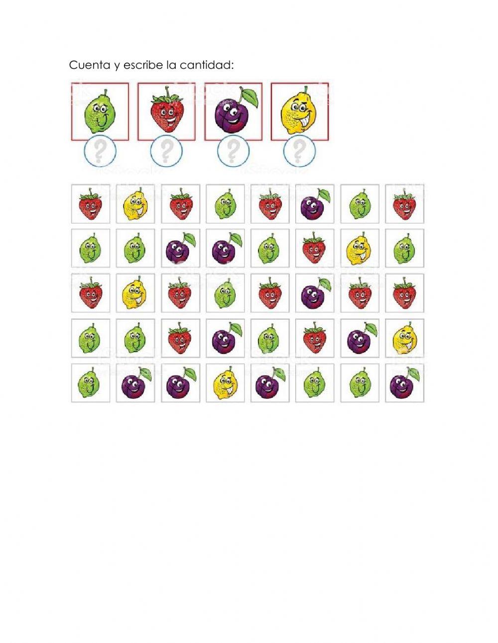 Conteo de elementos interactive worksheet | Live Worksheets