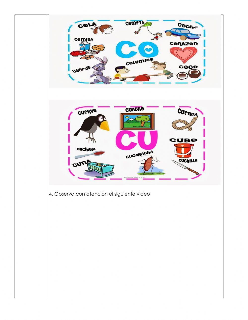 Letra c online exercise | Live Worksheets