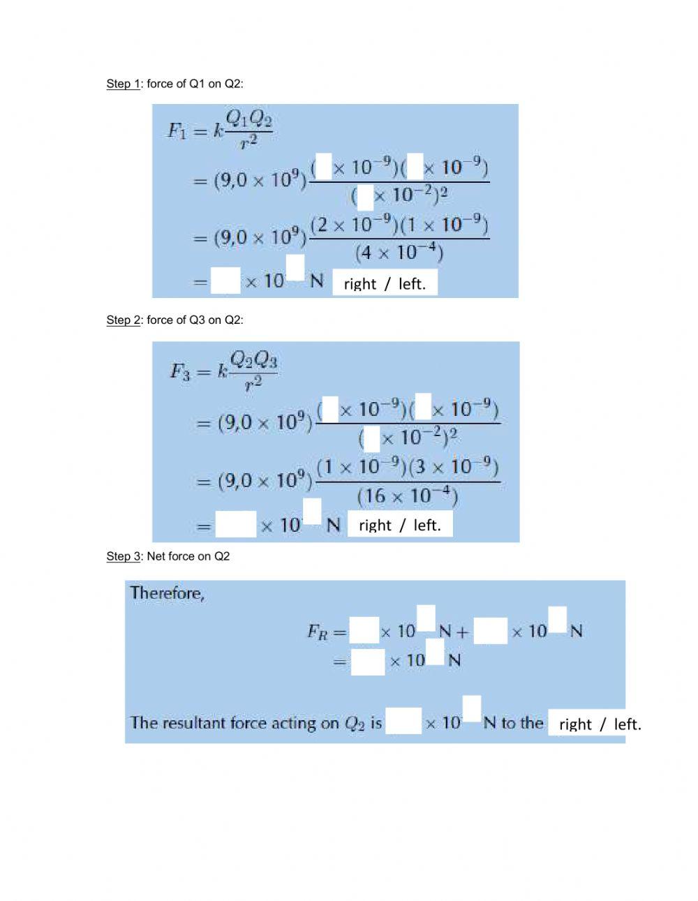 Electrostatics 1 interactive worksheet | Live Worksheets