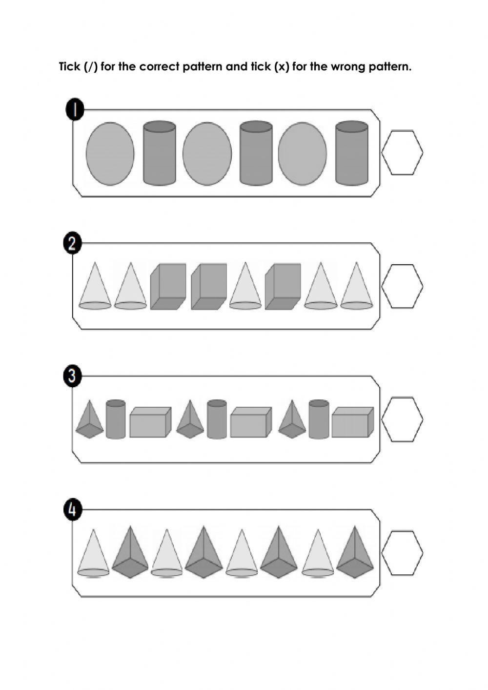 Shapes online worksheet for 1 | Live Worksheets