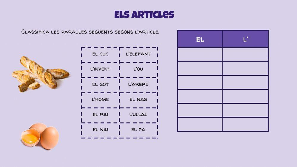 279172 | Els articles | egiraltm | LiveWorksheets
