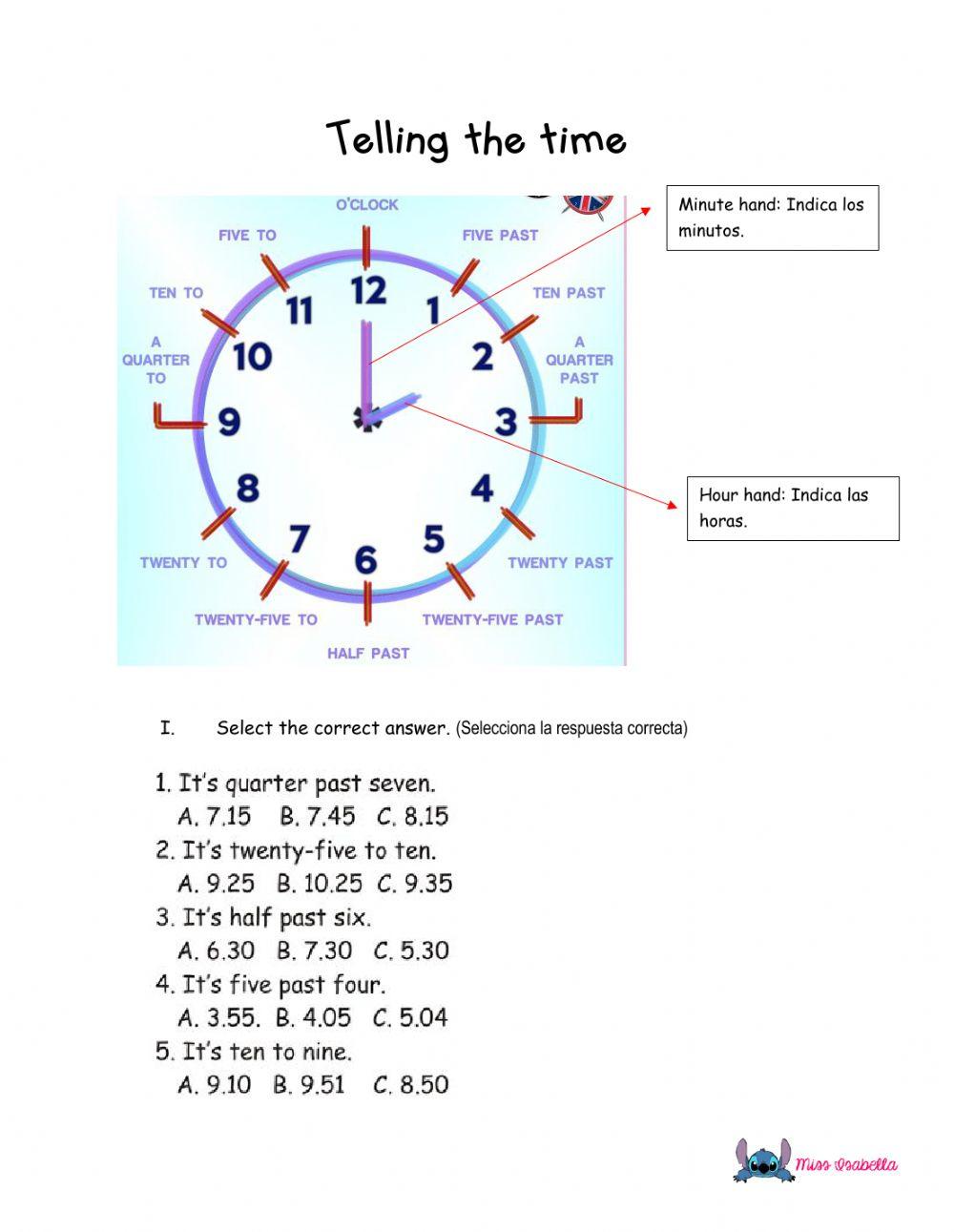 279542 | Telling the time | Isabella Hernandez Segovia