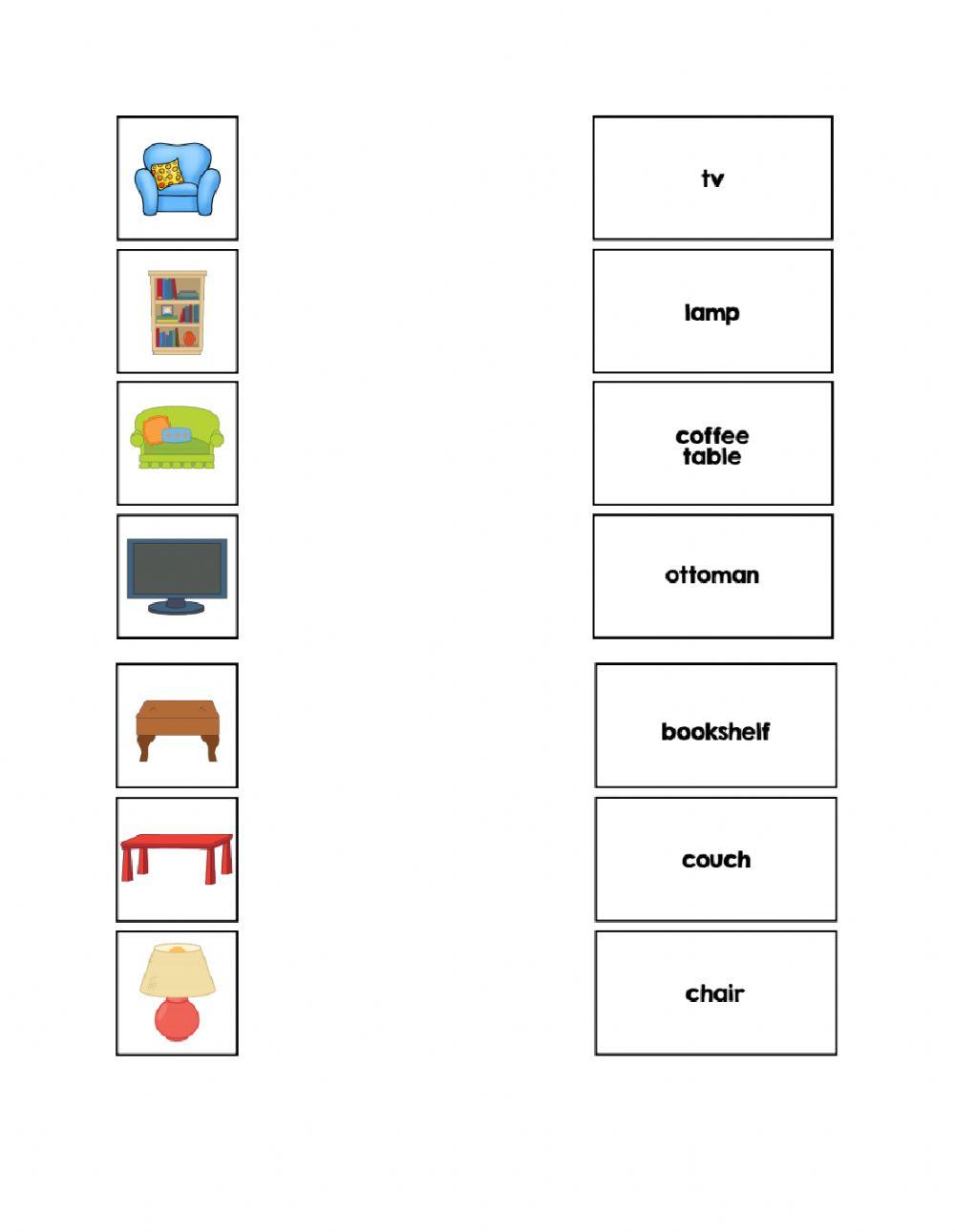 Matching Item t… | Free Interactive Worksheets | 279576