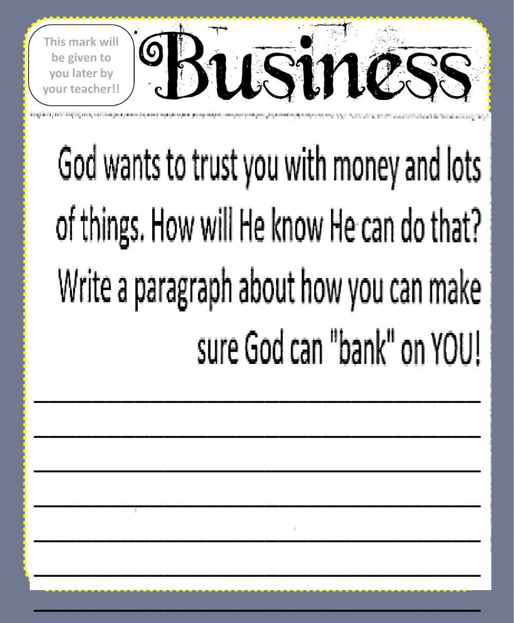 Business week 19 | LilScholarTeacher | Live Worksheets