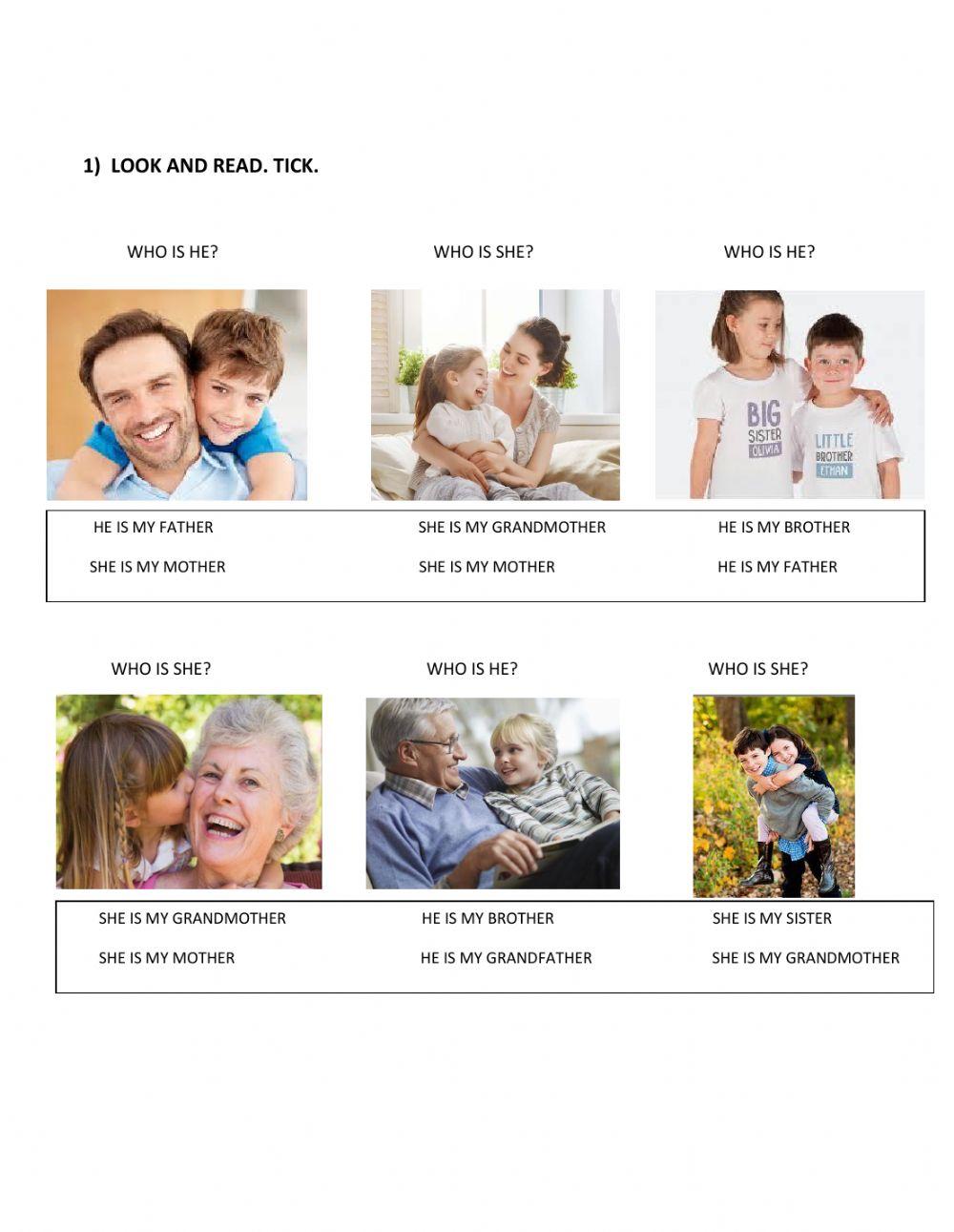 Who are they worksheet | Live Worksheets