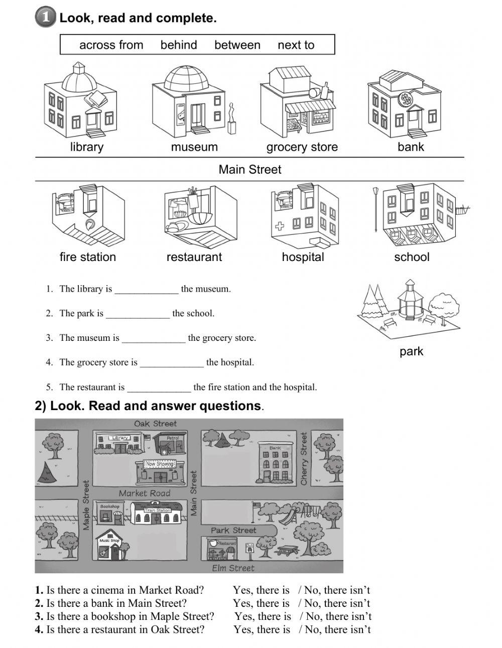 Places in town worksheet | Live Worksheets