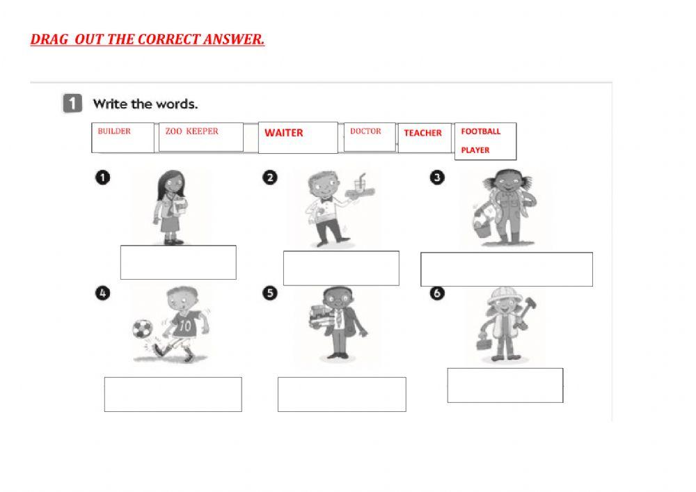 Jobs online exercise for Grade 2nd | Live Worksheets