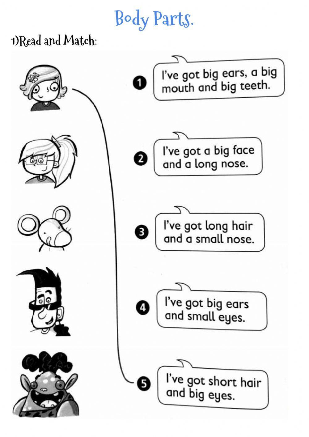 Body Parts 1 | Free Interactive Worksheets | 247838