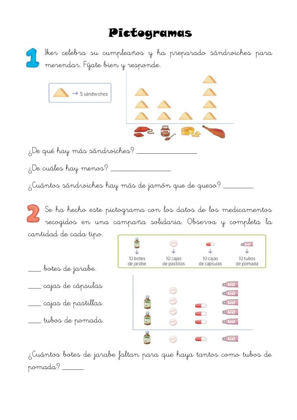 Pictogramas | Free Interactive Worksheets | 248750