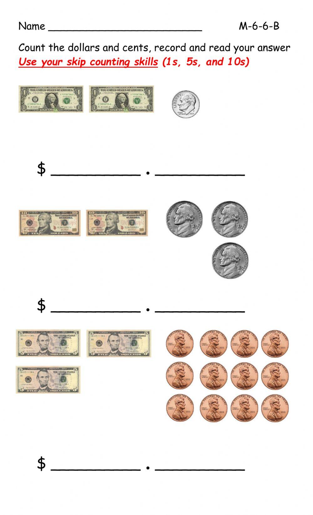 Money | dceriel | Live Worksheets