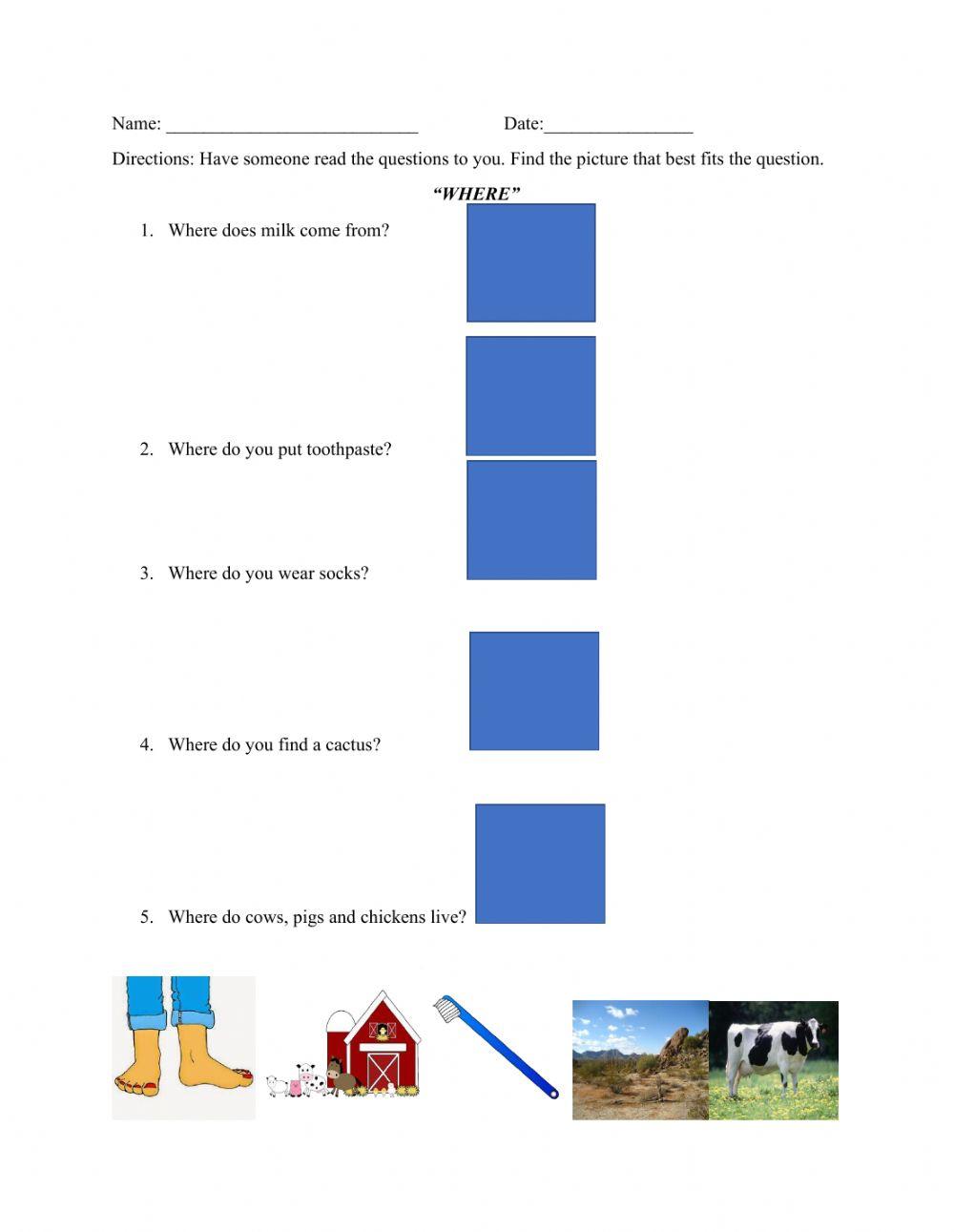 Where worksheet 6 worksheet | Live Worksheets