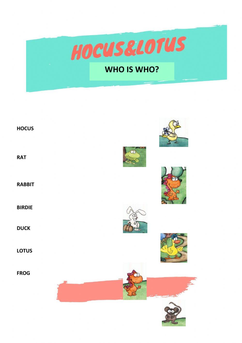 Hocus and lotus- characters 249649 | ITZIARenglish | Live