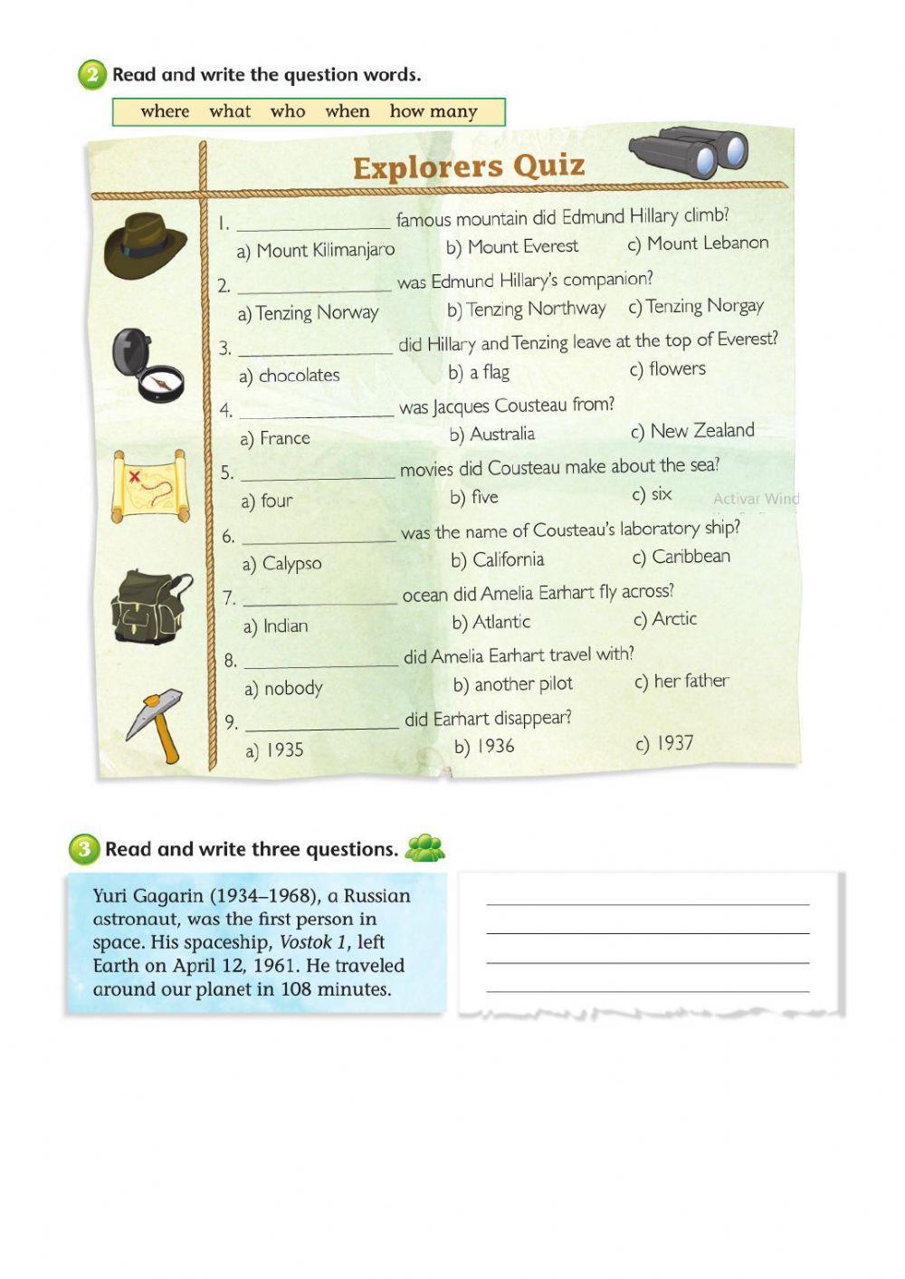 Explorers 249877 | Lizbeth Basantes | Live Worksheets