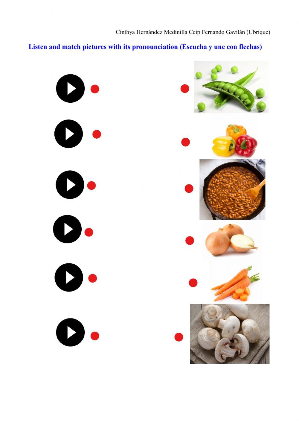 Story vegetable vocabulary u6 worksheet | Live Worksheets
