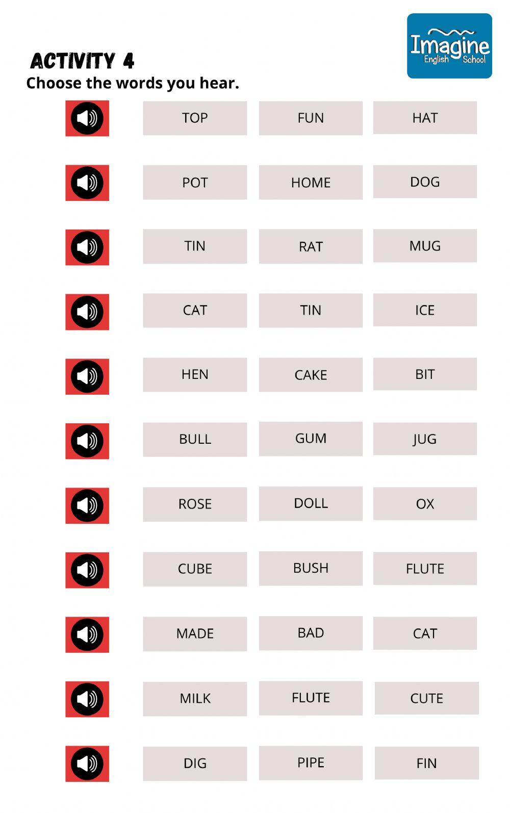 250295 | Phonics | ImagineEnglishSchool | LiveWorksheets