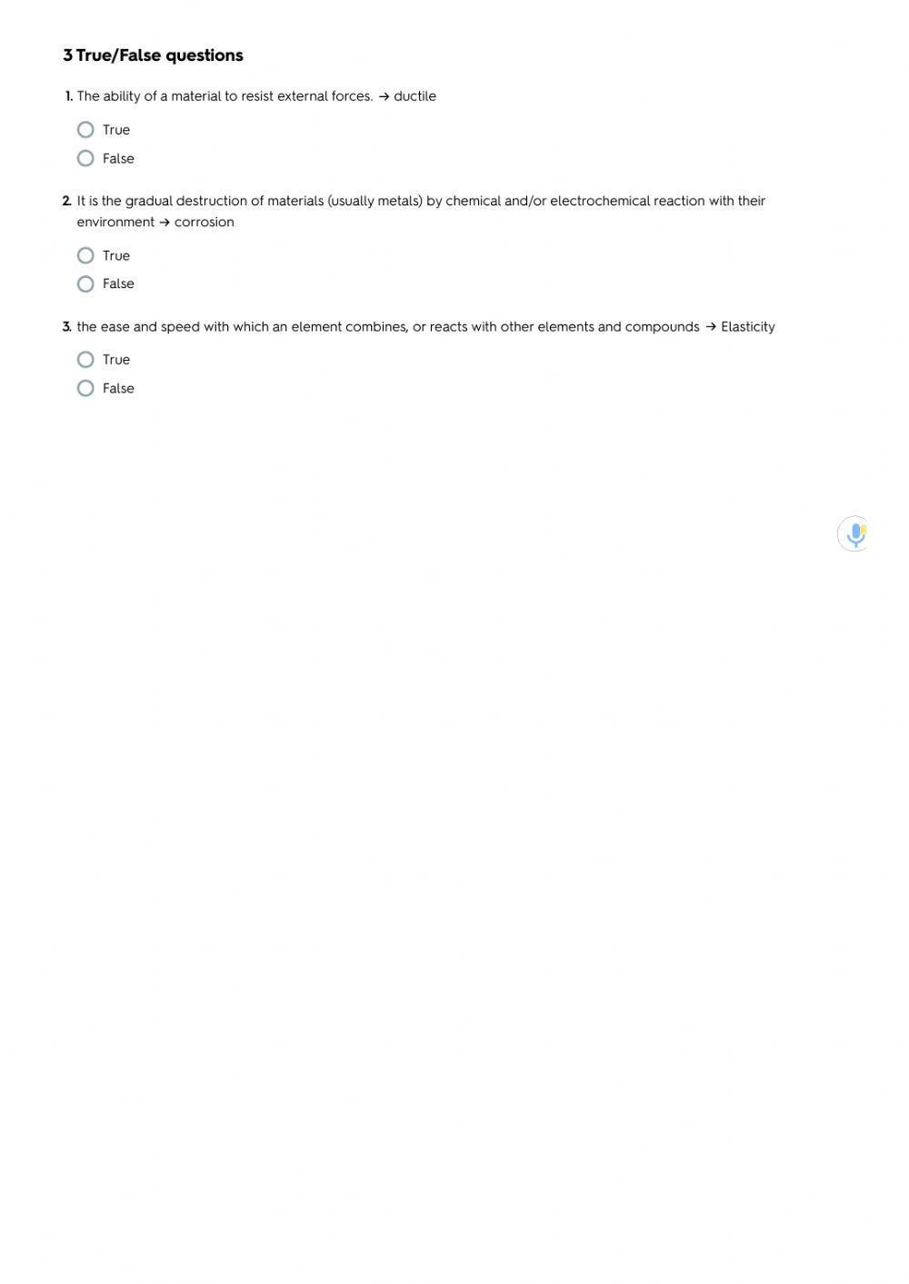 Metals properti… | Free Interactive Worksheets | 250432