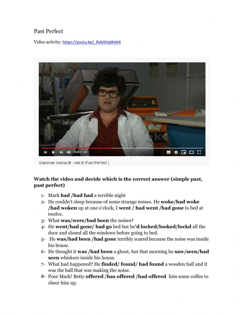 Past Perfect Video Genius B 2049 | Stella Rodiño | Live