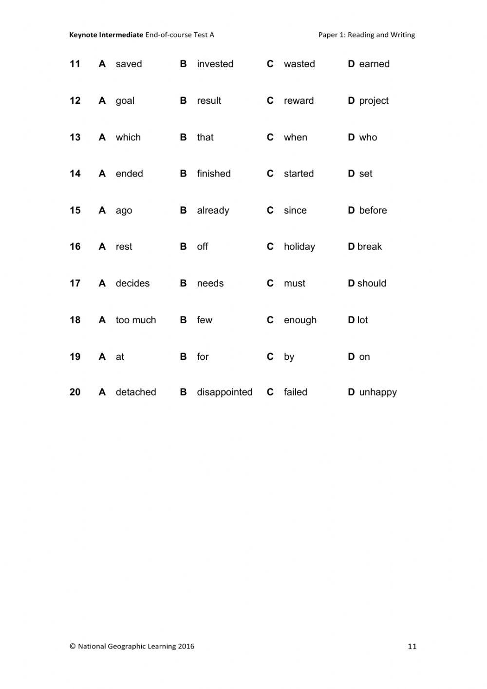 Intermediate Plus End-of-Course 2043 | Fantastic