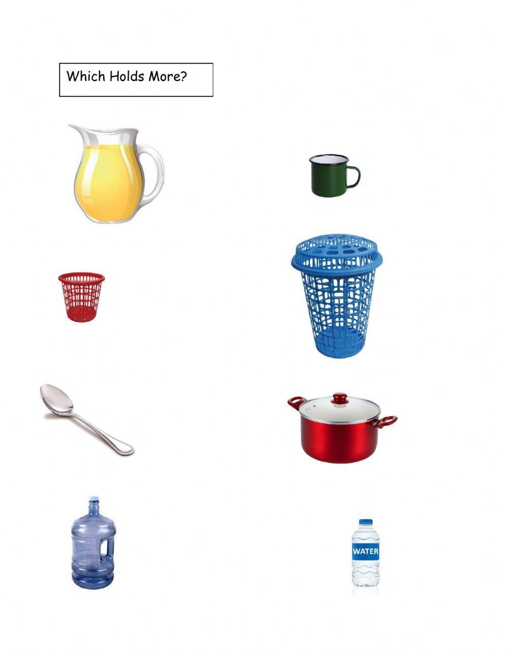 Which holds more? | LiveWorksheets | 280828