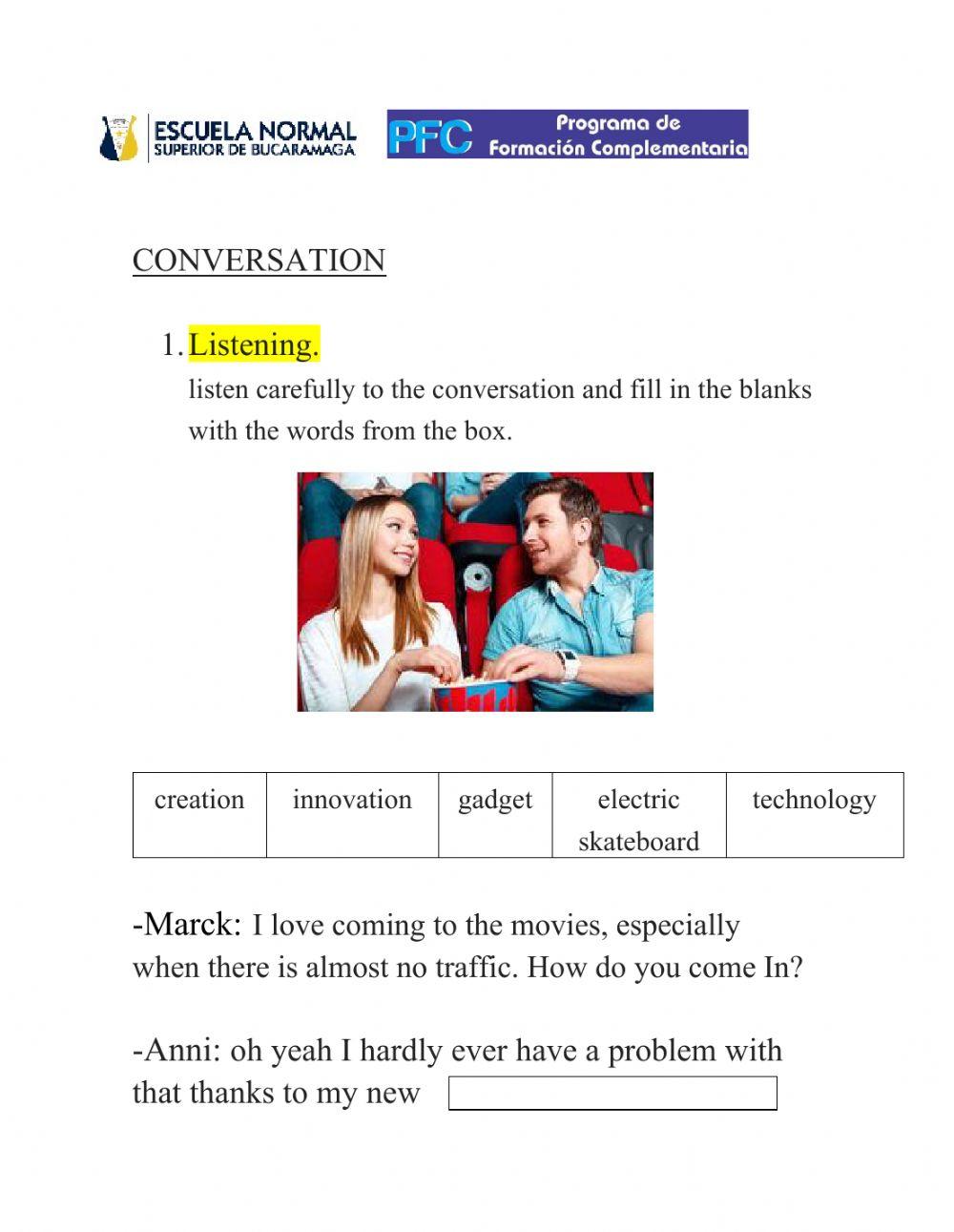Conversation exercise for level4 | Live Worksheets