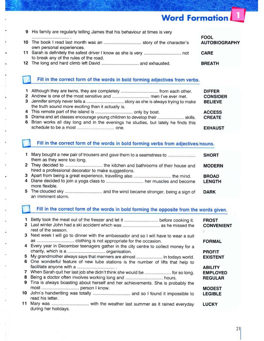 5846519 | WORD FORMATION | Ana Ortiz | LiveWorksheets