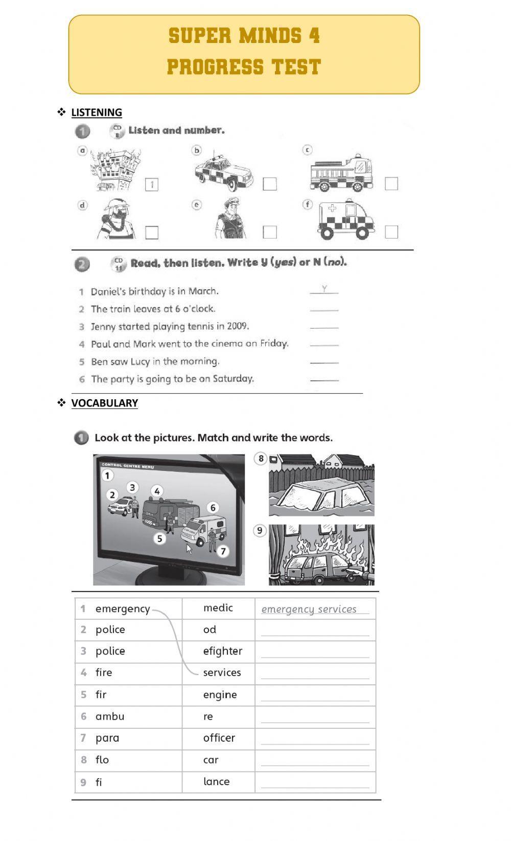 SUPER MINDS 4 t… | Free Interactive Worksheets | 281063