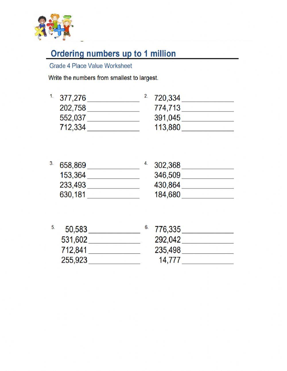 Ordering Numbers Up To 1 Million Worksheet Live Worksheets ordering-numbers-up-to-1-million-worksheet-live-worksheets