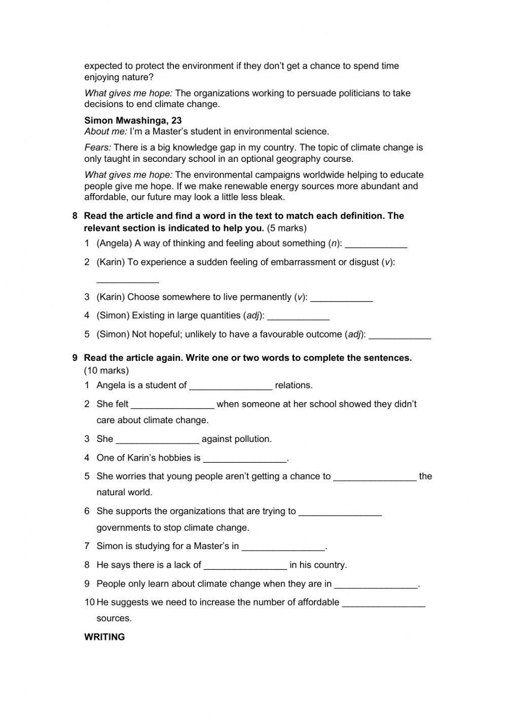 Junio 3º ESO programa interactive worksheet | Live Worksheets