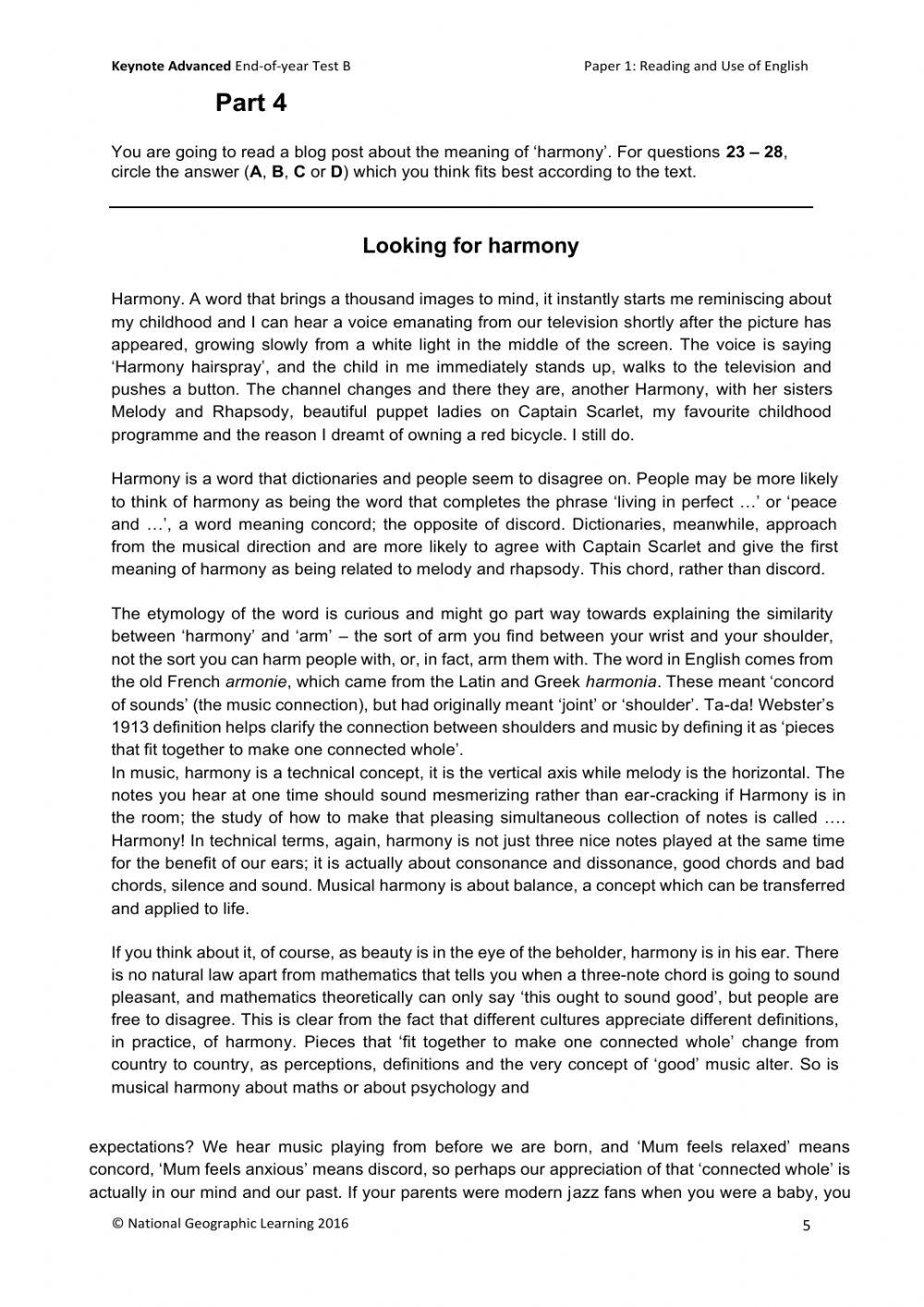 Advanced End-of-Course online exercise for | Live Worksheets