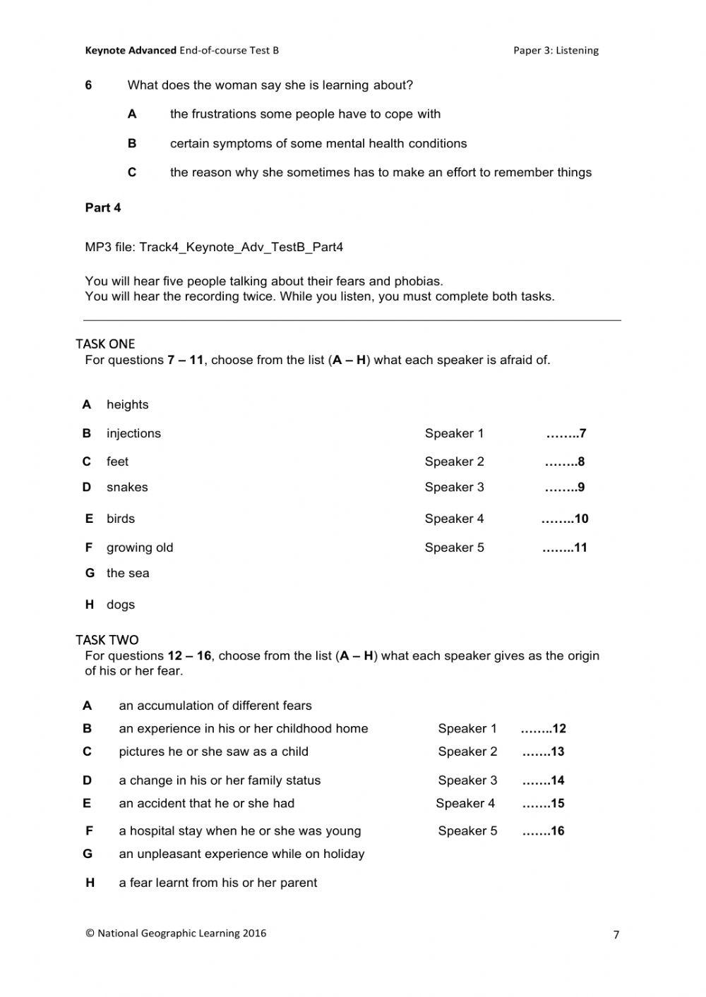 Advanced End-of-Course online exercise for | Live Worksheets