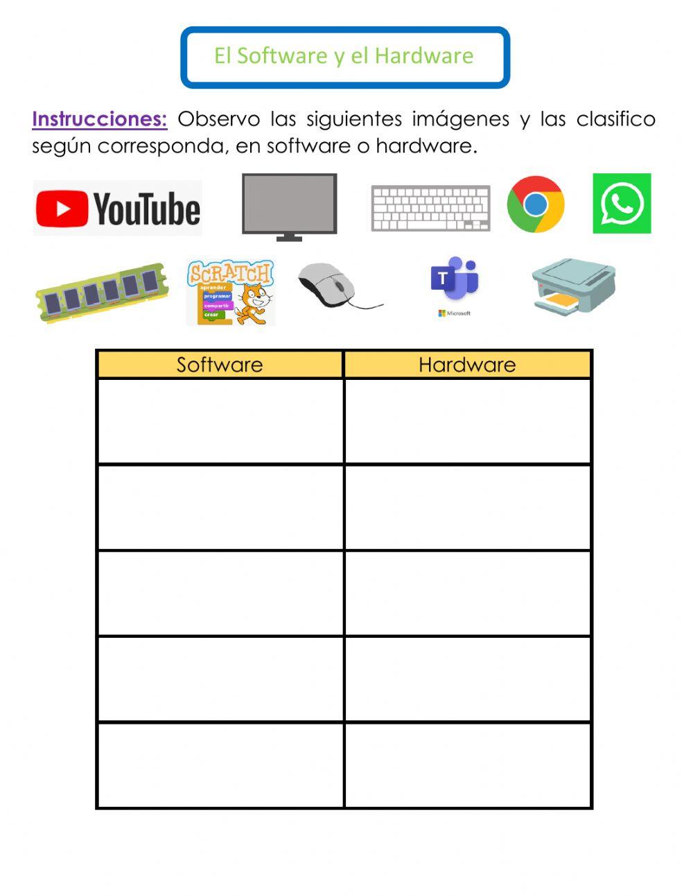 Software y Hardware online exercise for | Live Worksheets