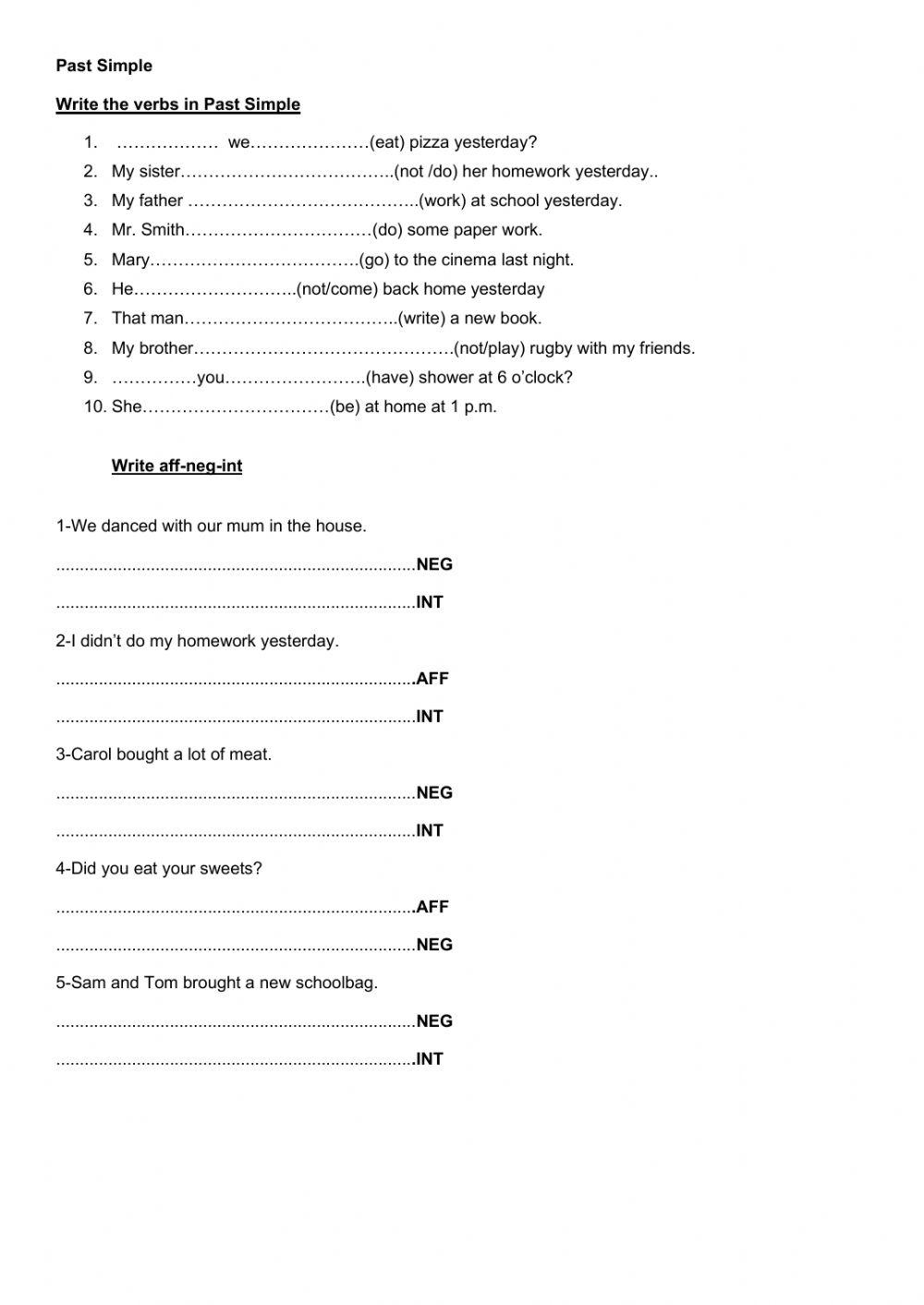 Practical work Nº 2 | LiveWorksheets | 281902