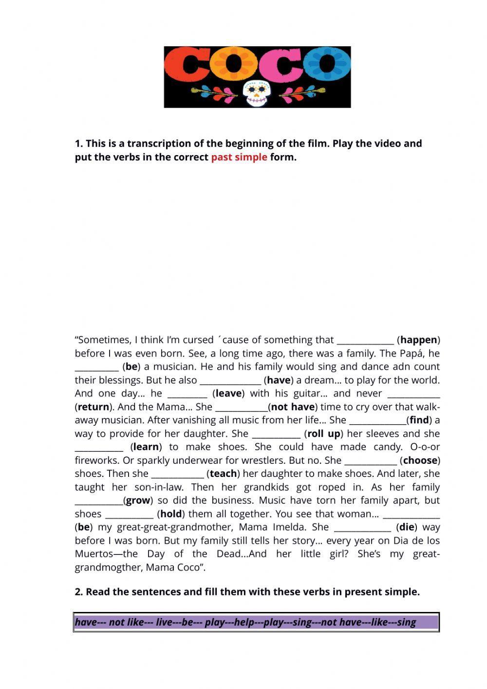 Coco Interactive Worksheet Live Worksheets Coco Interactive Worksheet Live Worksheets