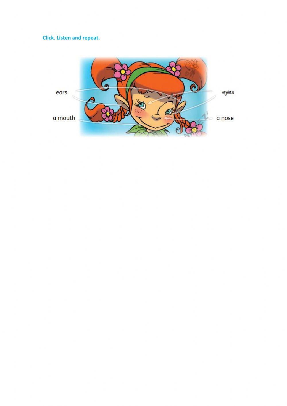 Face English as a Second Language (ESL) activity | Live Worksheets