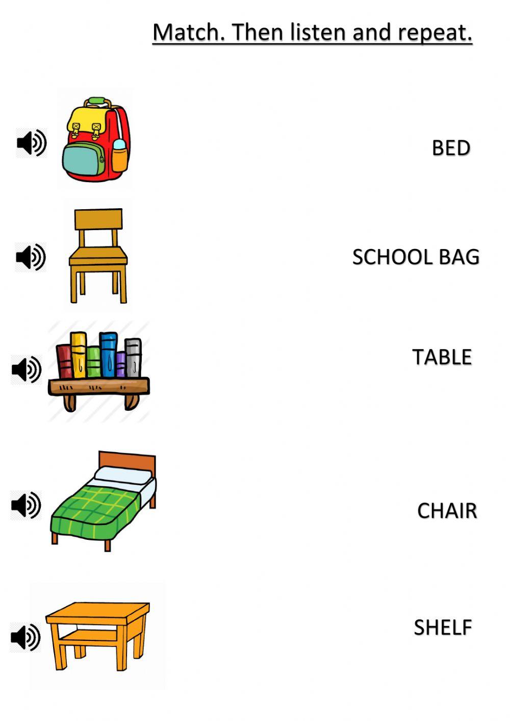Listen and Match online pdf exercise for segundo de primaria | Live ...