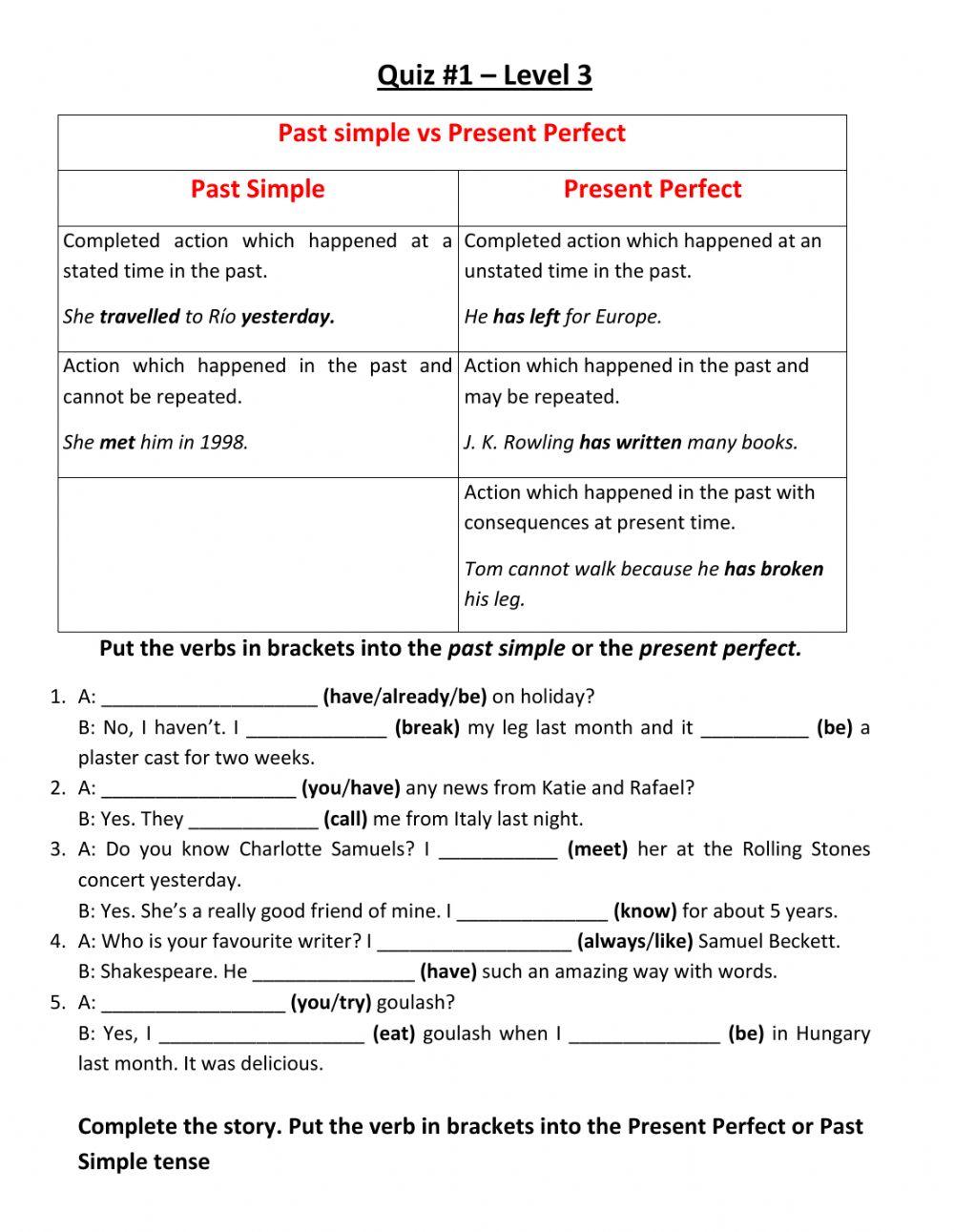 Level 3 - q1 worksheet | Live Worksheets